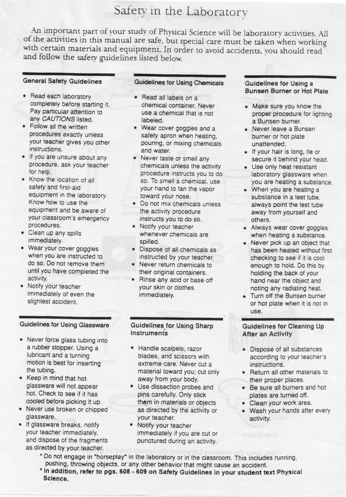 Lab Safety Guidelines